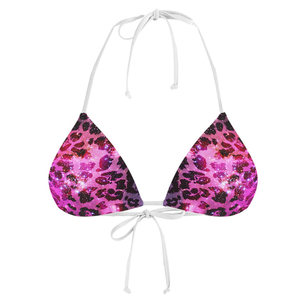 White String Bikini Top tagged "Animal Print" - Set 4 Lyfe Apparel
